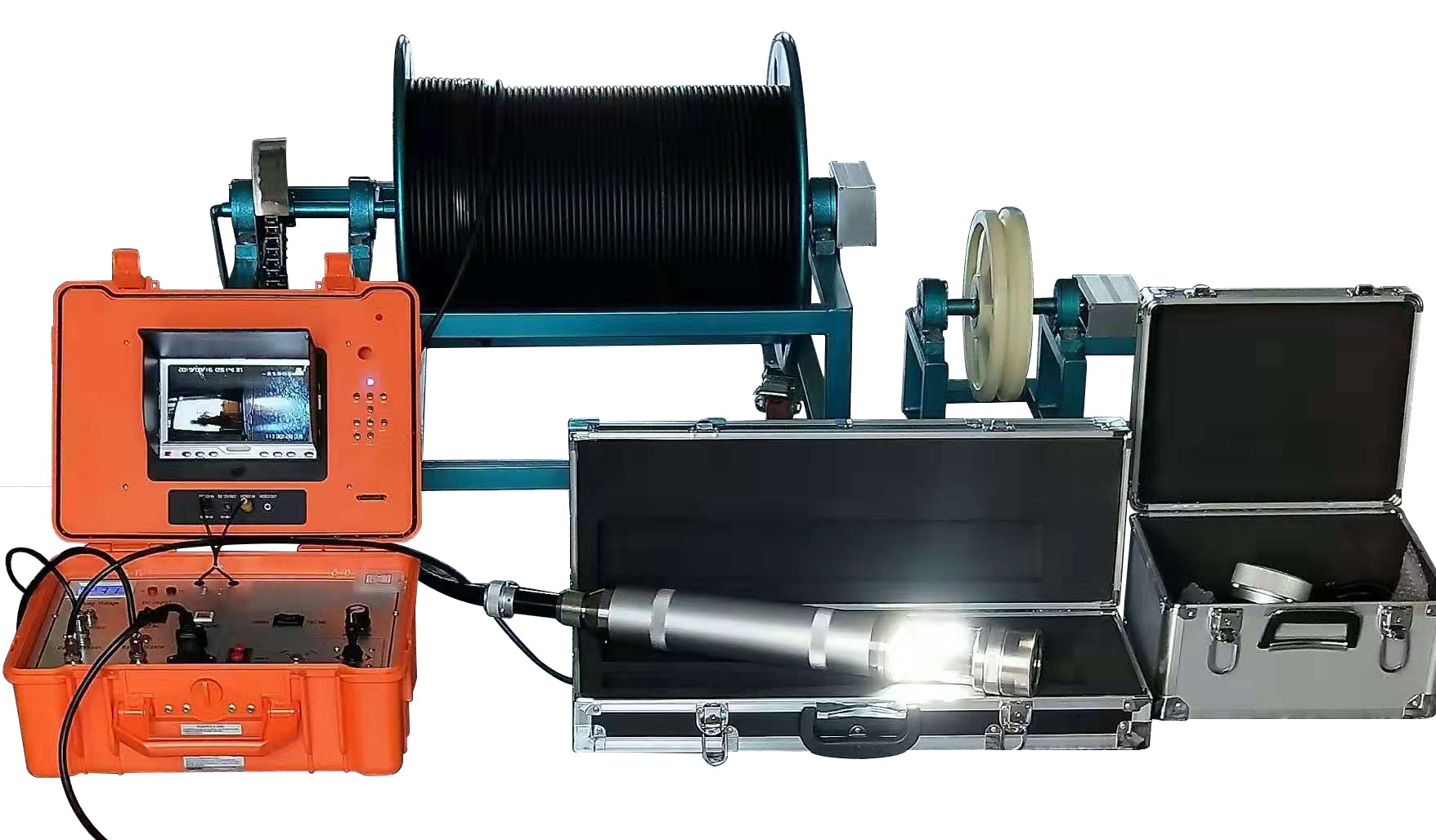 600m/2000ft Well Video Logging Borehole Camera with LED & Side View ...
